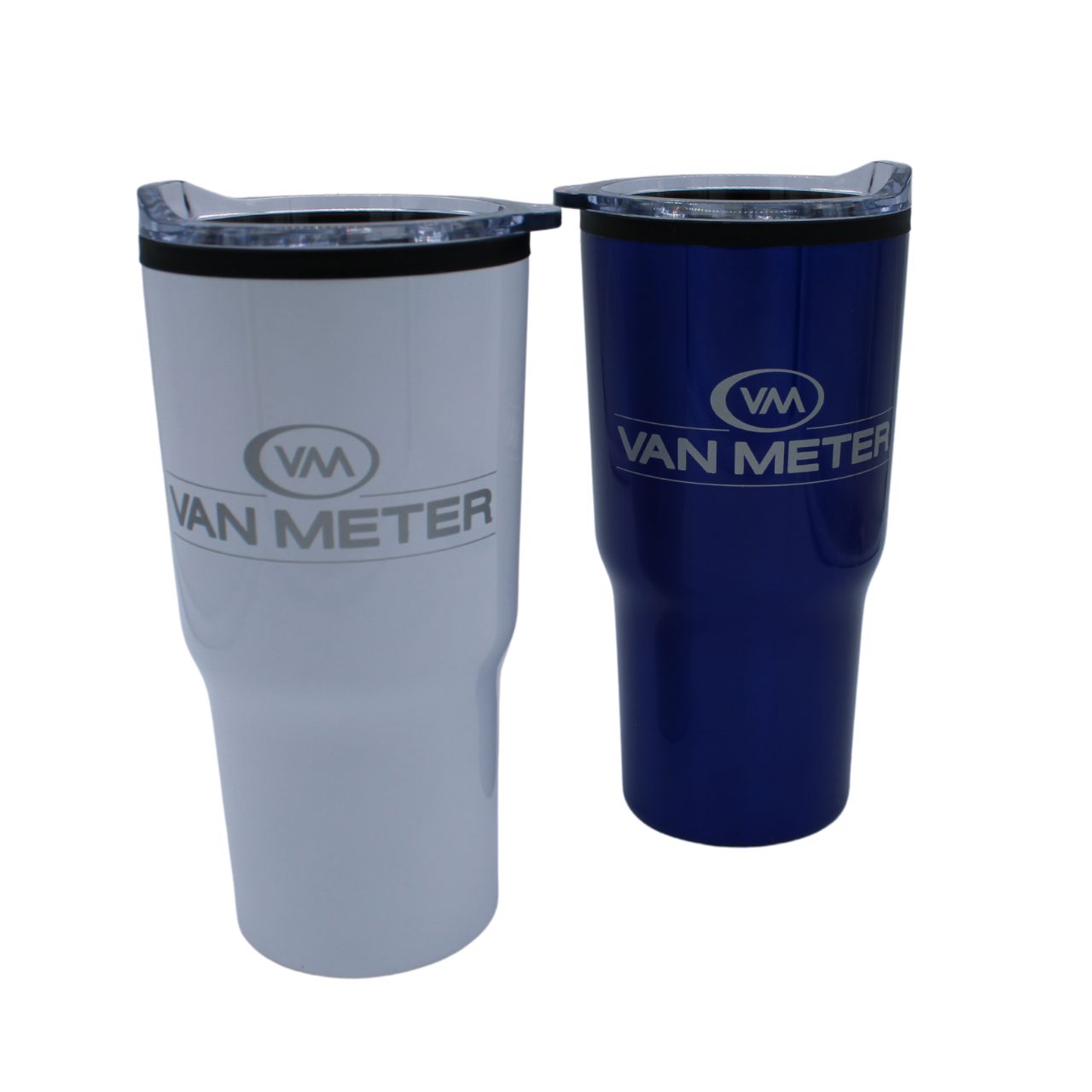 20 Oz White Or Blue Steel Tumbler VanMeter Logo Shop 20 Oz White Or Blue Steel Tumbler VanMeter Logo Shop